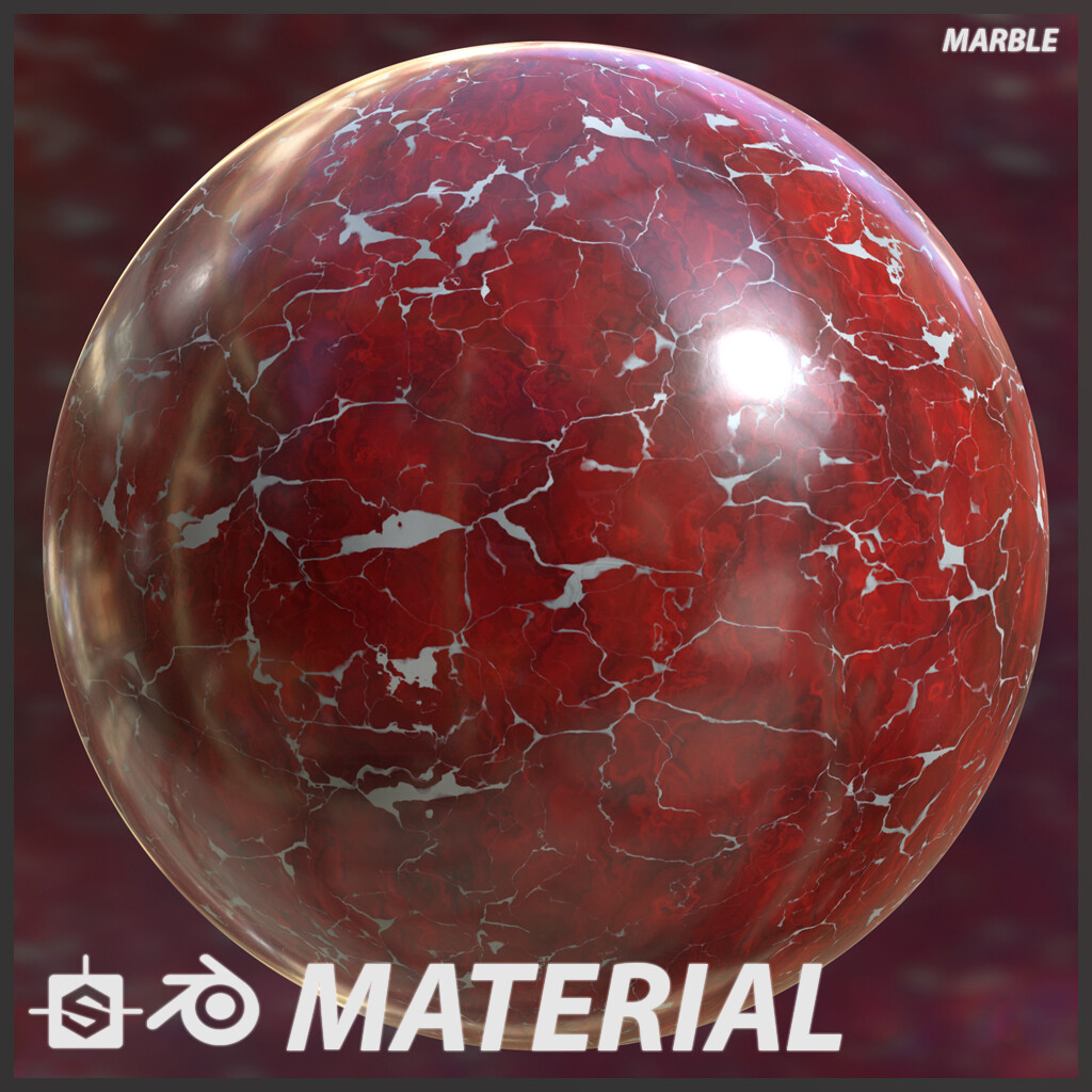 ArtStation - Marble Substance 3D designer To Blender (Red Marble)