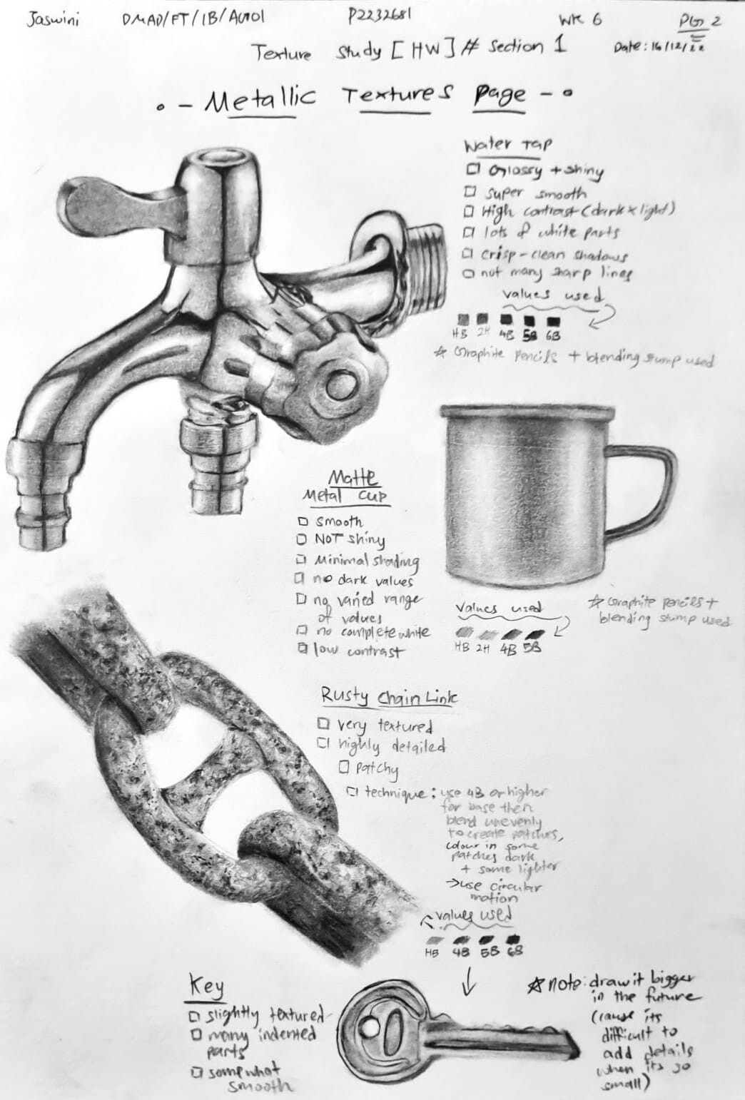ArtStation - Texture Studies (Week 6 to 11 Sketchbook Homework)