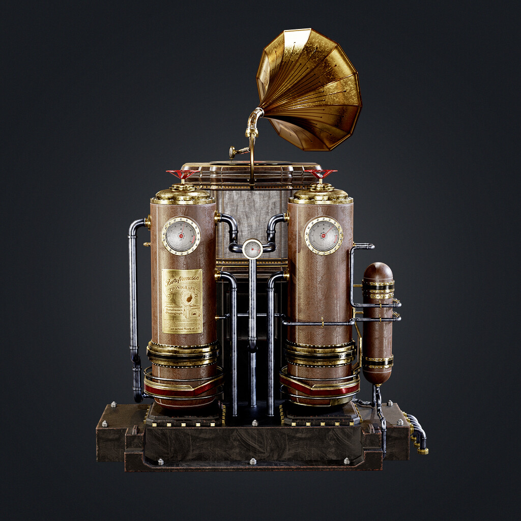 ArtStation - Steampunk Phonograph