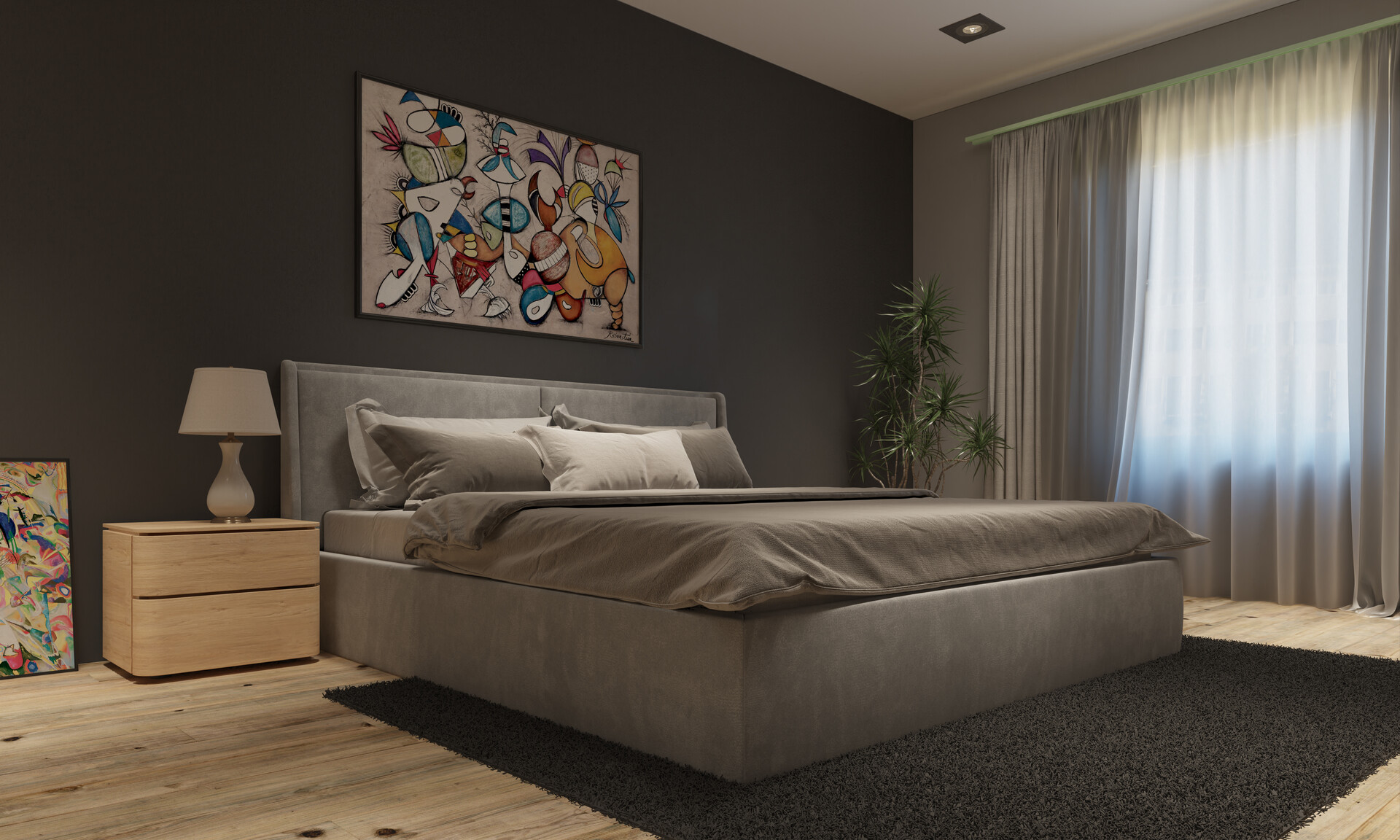 ArtStation - realistic archviz bedroom