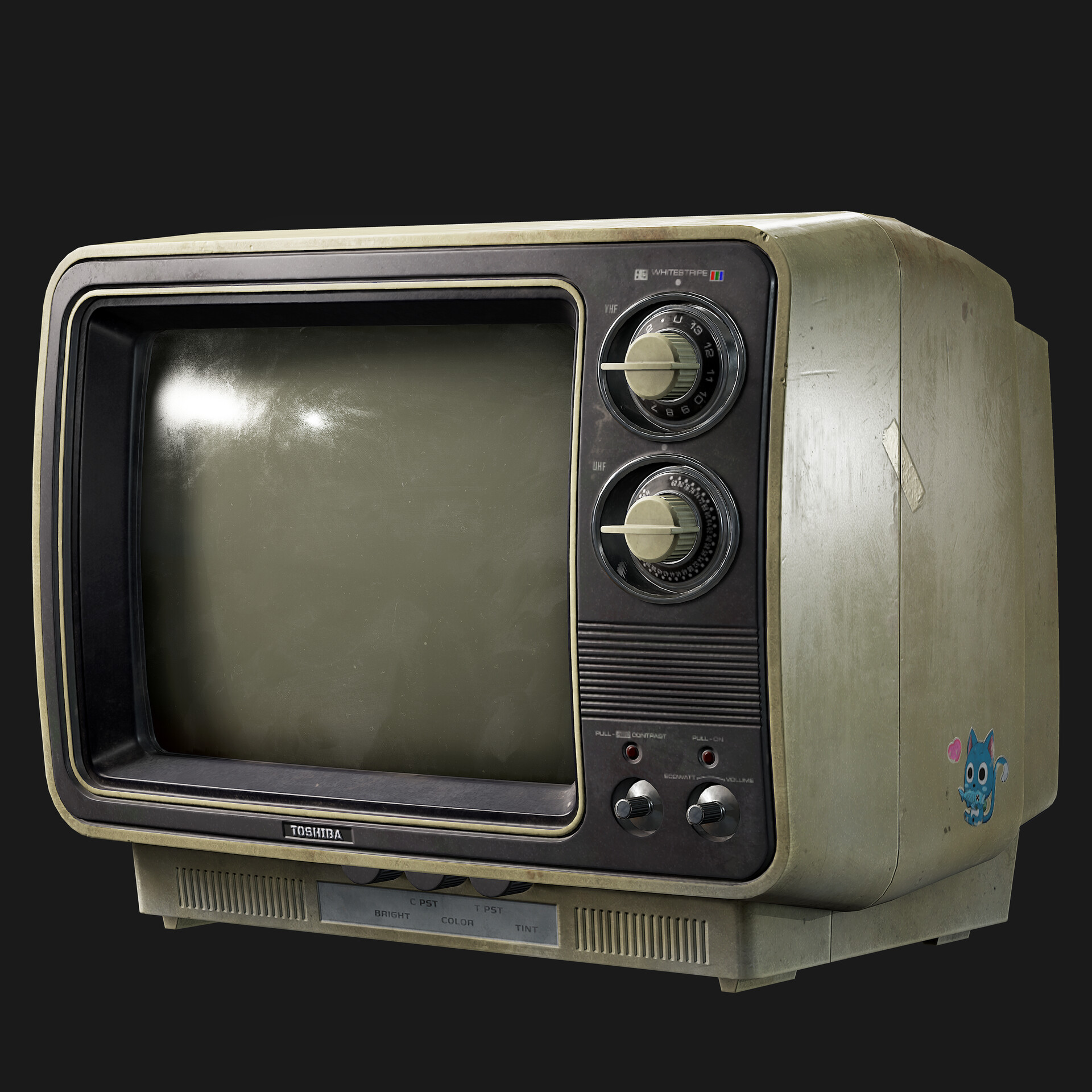 ArtStation - Toshiba Vintage TV Texturing Practice