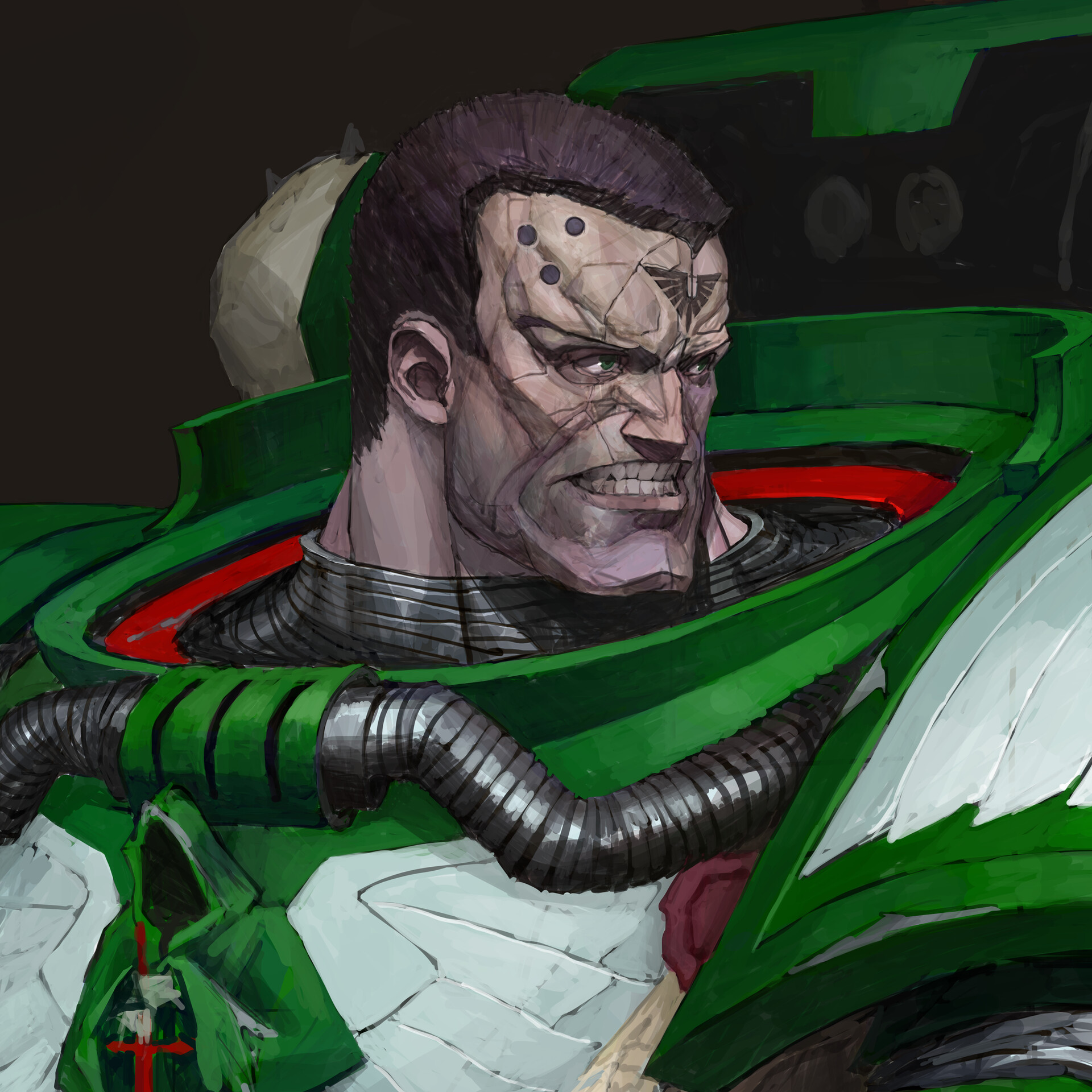 ArtStation - Azrael, Supreme Grand Master of the Dark Angels