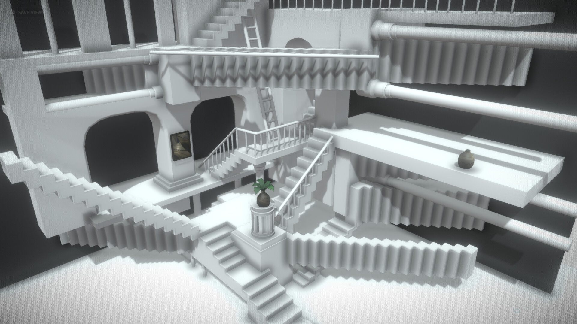 ArtStation - MC ESCHER based 3D interiour