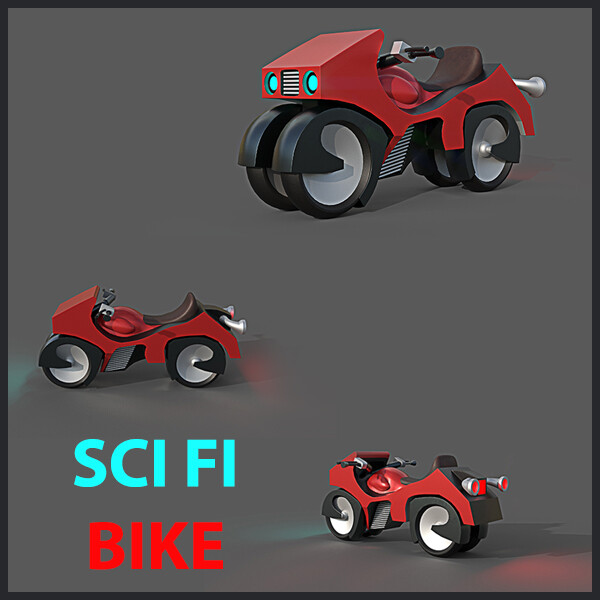 ArtStation - Sci-fi Bike Game Ready 8