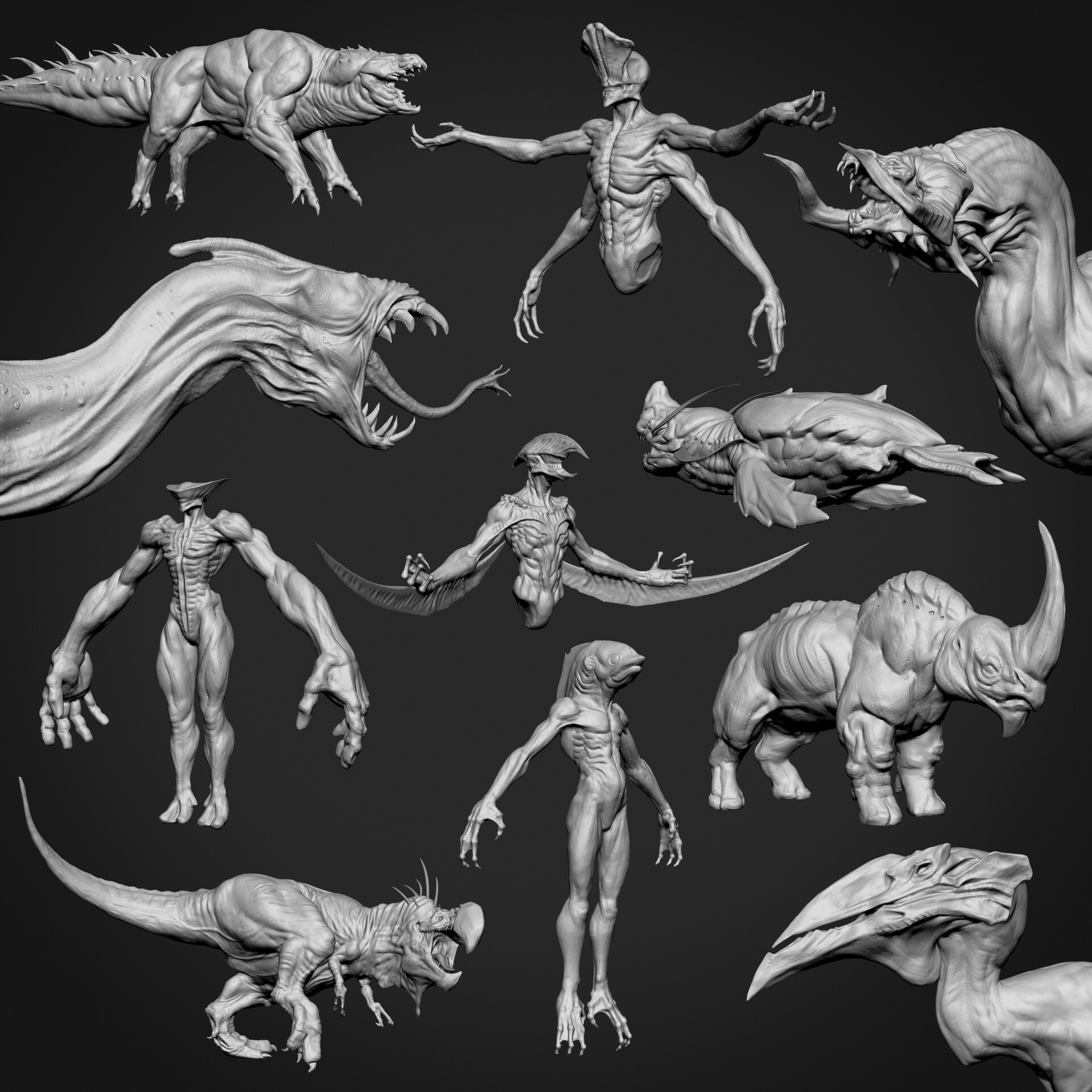 ArtStation - Creatures Speed Sculpts