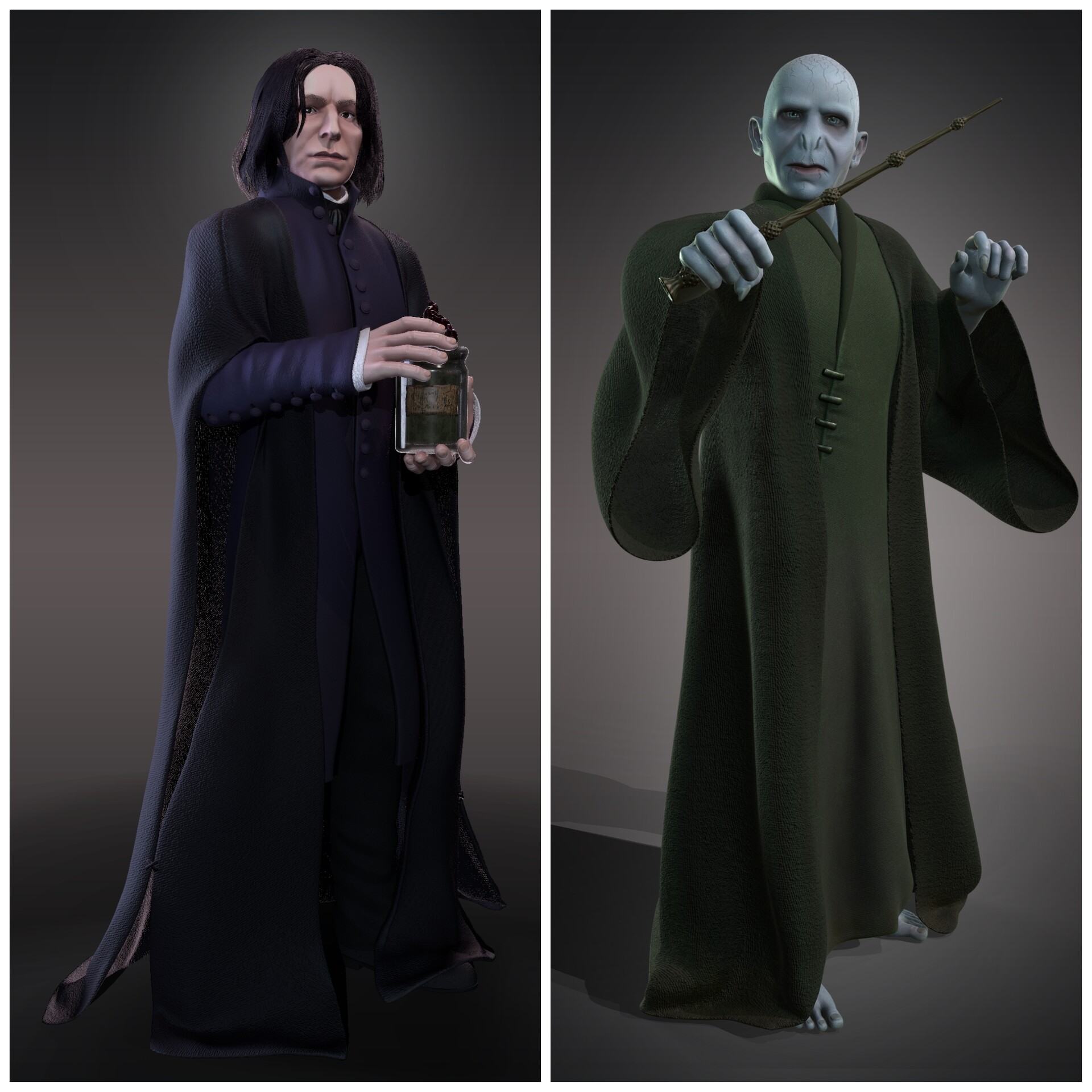 ArtStation - Severus Snape and Voldemort