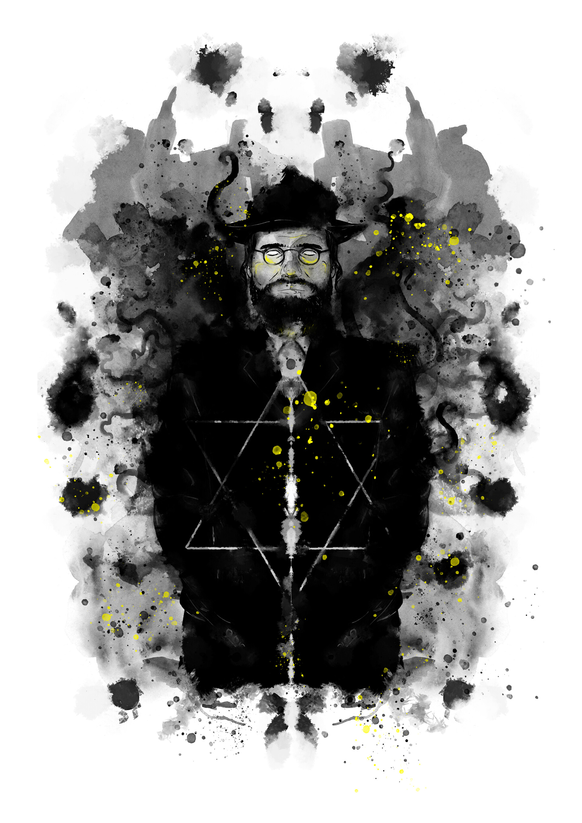 ArtStation - Call of Cthulhu RPG - The Yellow Sign - 1964 (RORSCHACH TEST)