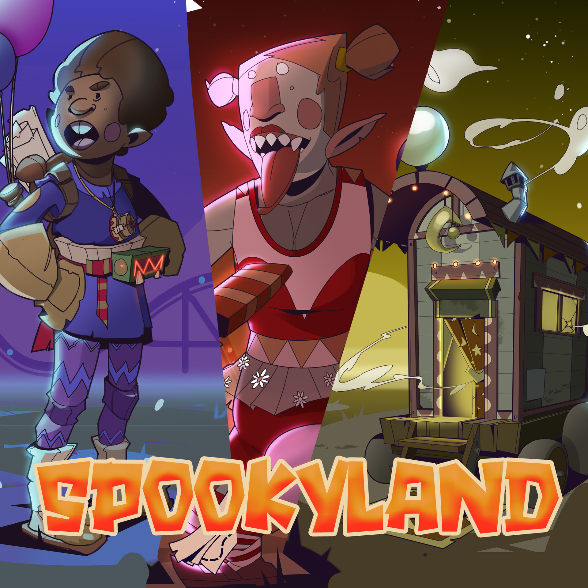 ArtStation - Spooky Land Boardgame.