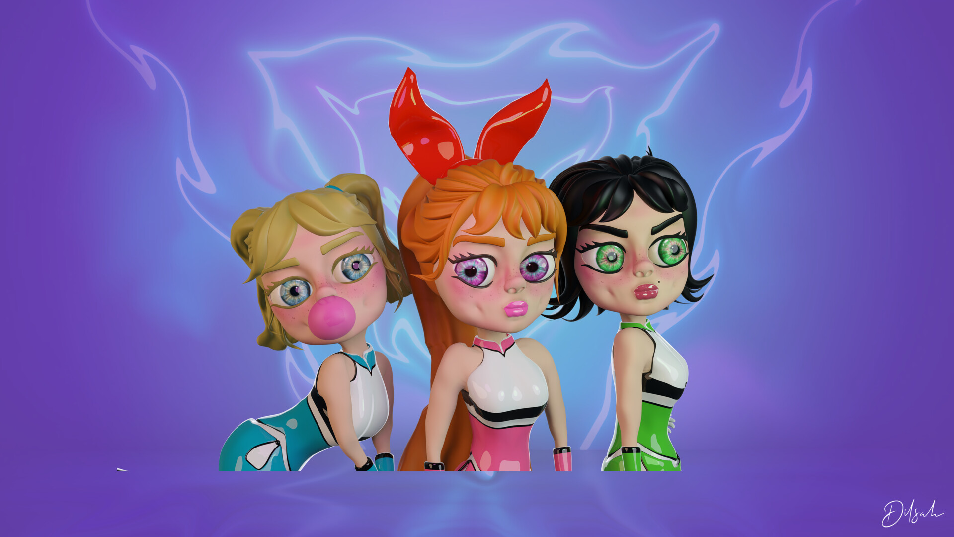 ArtStation - 3D The Powerpuff Girls Character Design