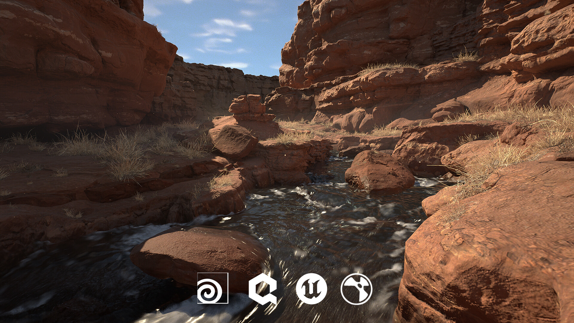 ArtStation - River simulation & Environment|Houdini + Unreal Engine