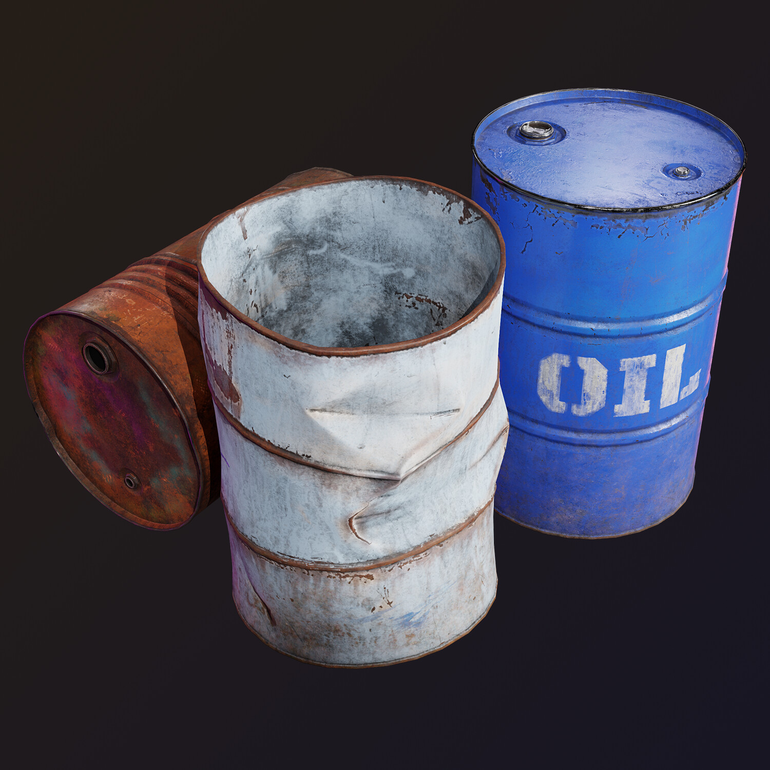 ArtStation - Oil Barrels (Asset)