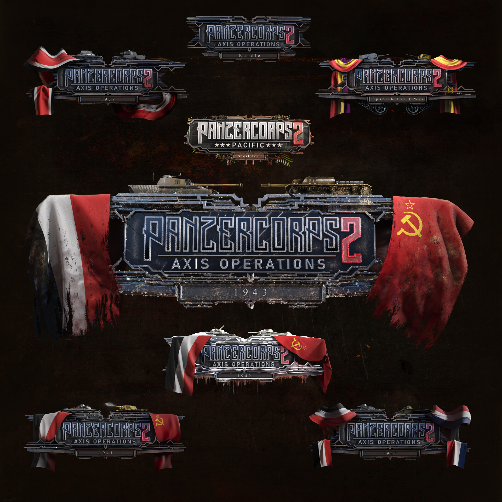 ArtStation - Panzer Corps: 3d Logos (2020-2022)