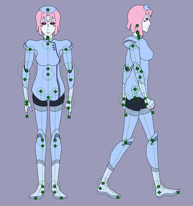 ArtStation - 2D Rigging Exercise (+Animations) in Harmony