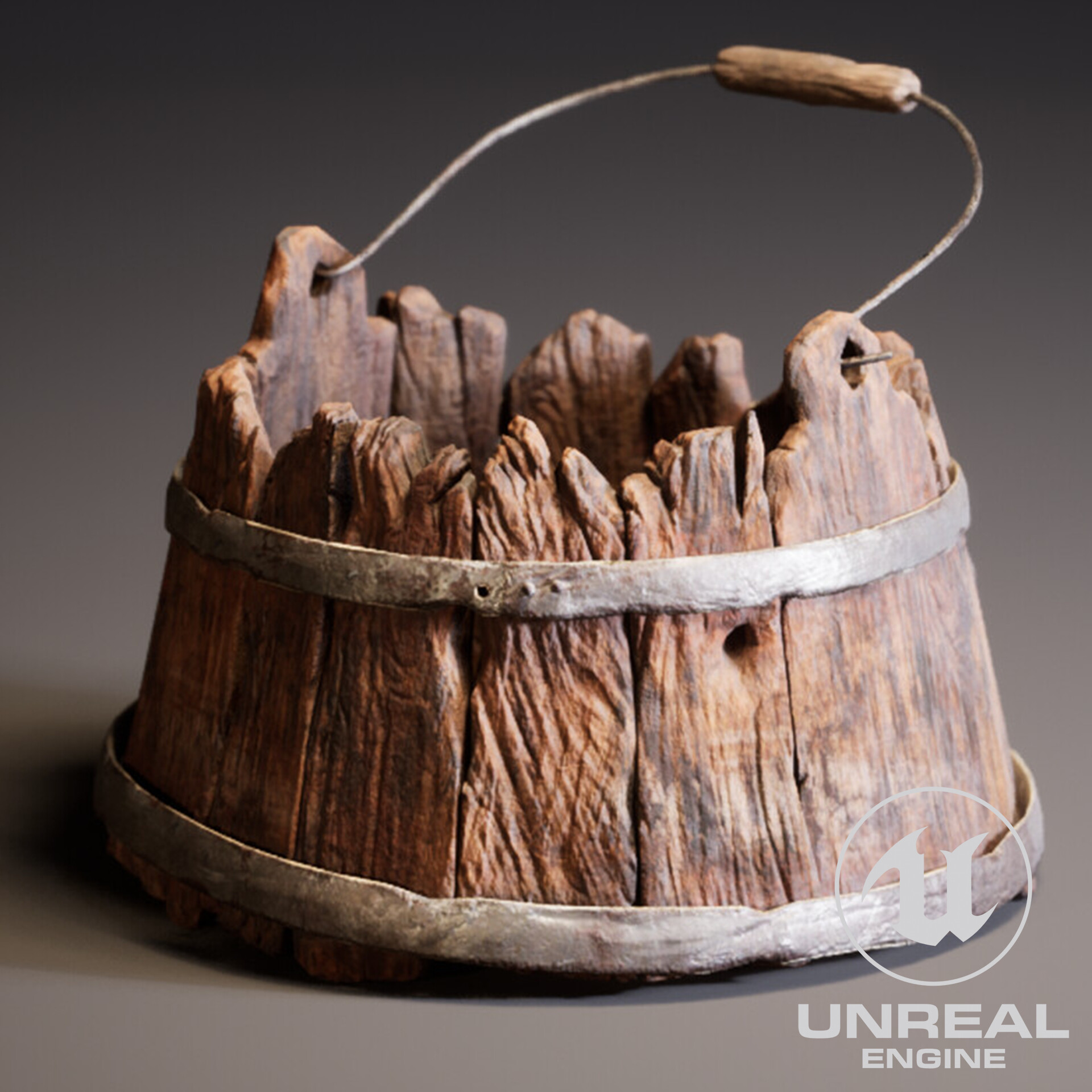 ArtStation - Wood Bucket