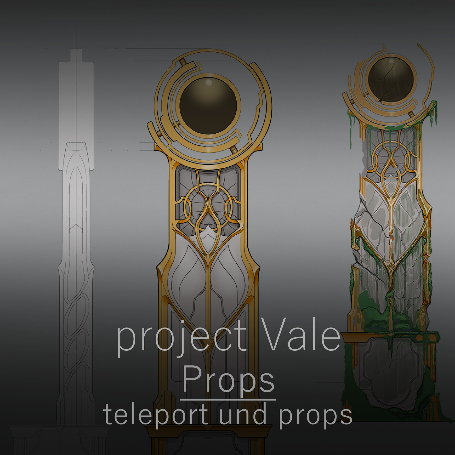 ArtStation - project "Vale" props and teleport concept