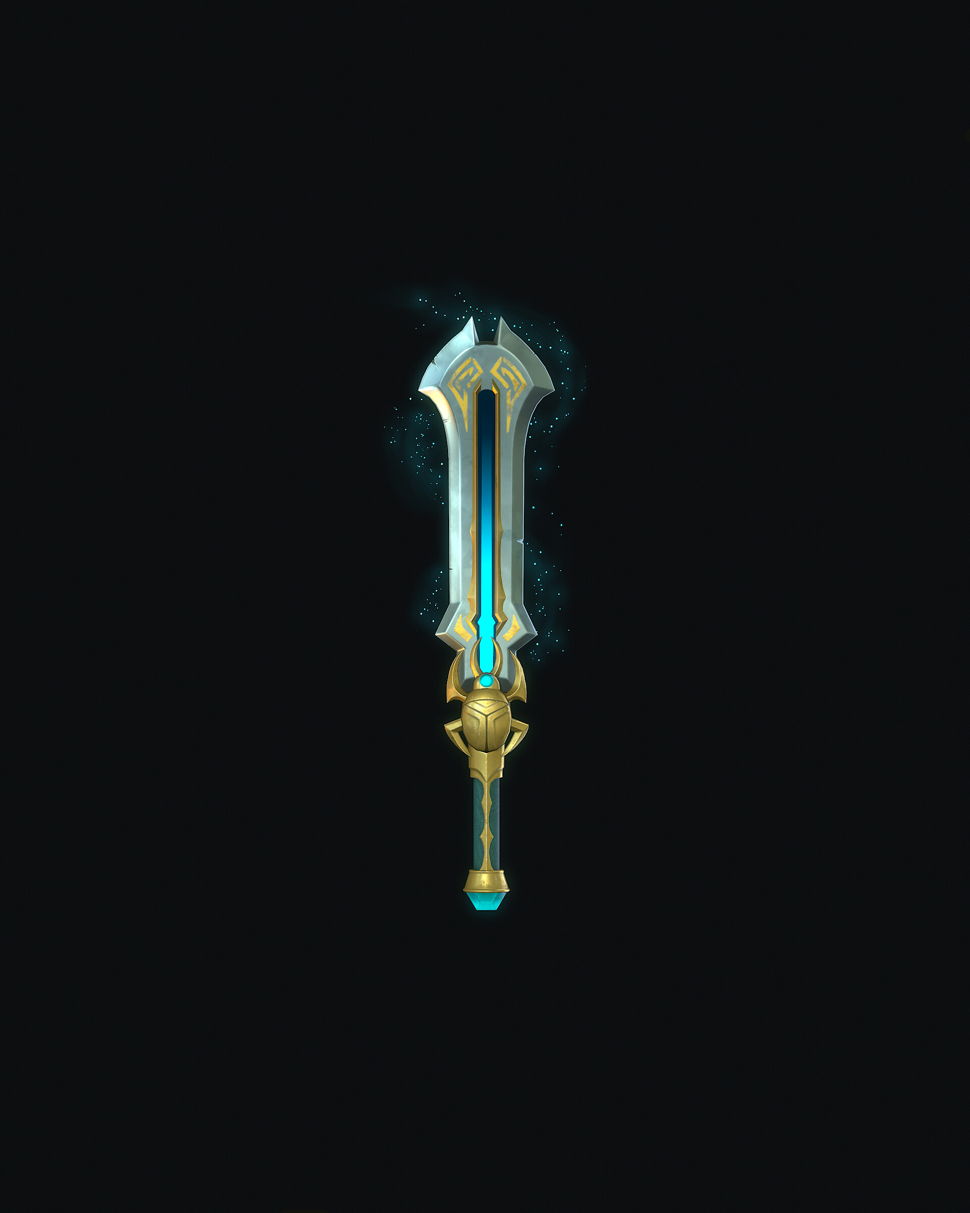ArtStation - Scarab's jewel - Stylized sword (Game model)