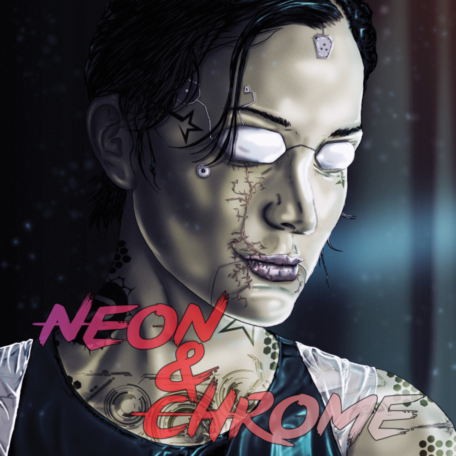 ArtStation - Razorgirl - Neon & Chrome