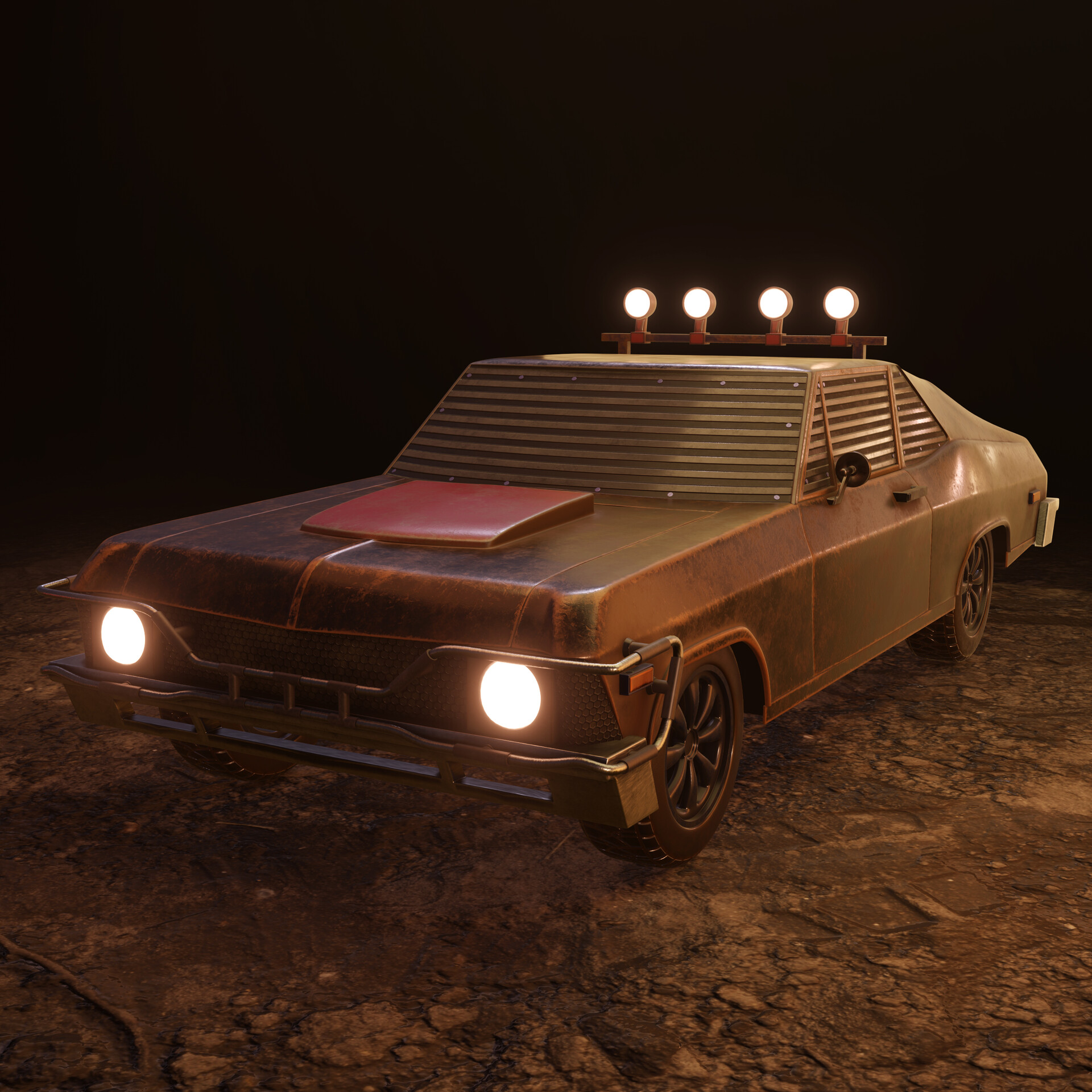 ArtStation - chevrolet Nova Mad Max Style