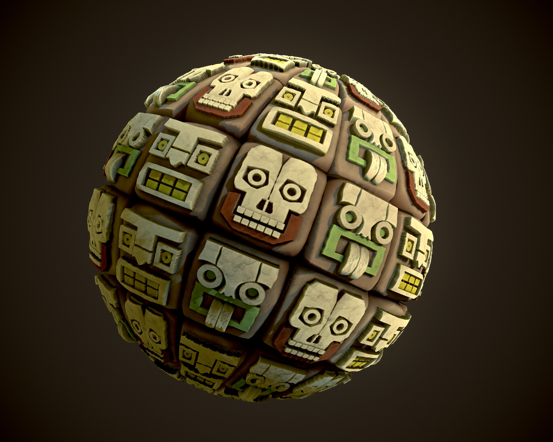 ArtStation - Stylized Aztec-tiles Material