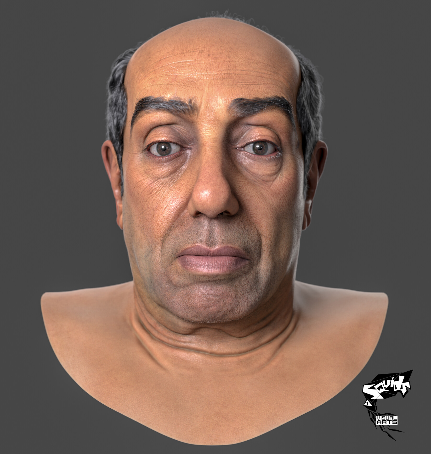 ArtStation - Ahmed Syam 3D portrait "Mon3ataf 5atar"