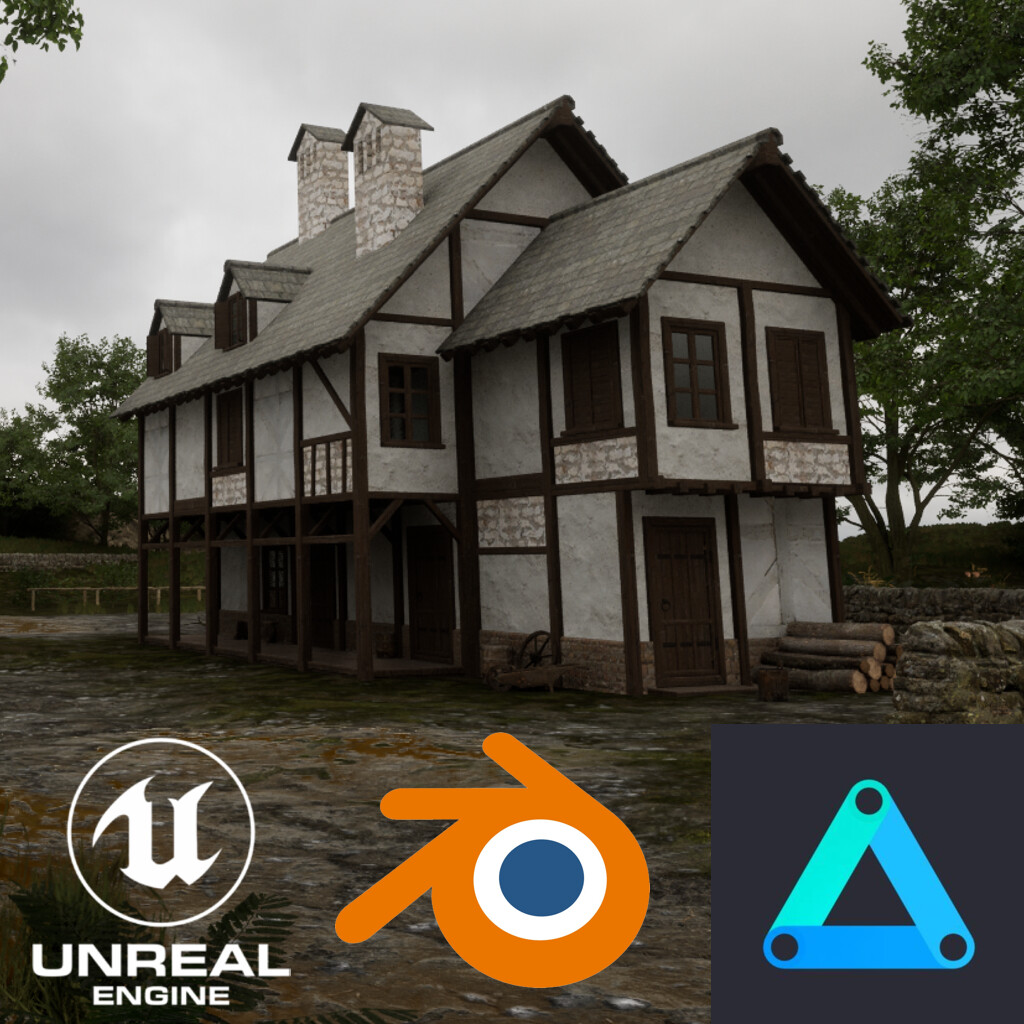 ArtStation - Procedural Village House (Blender Geometry Nodes / Unreal ...