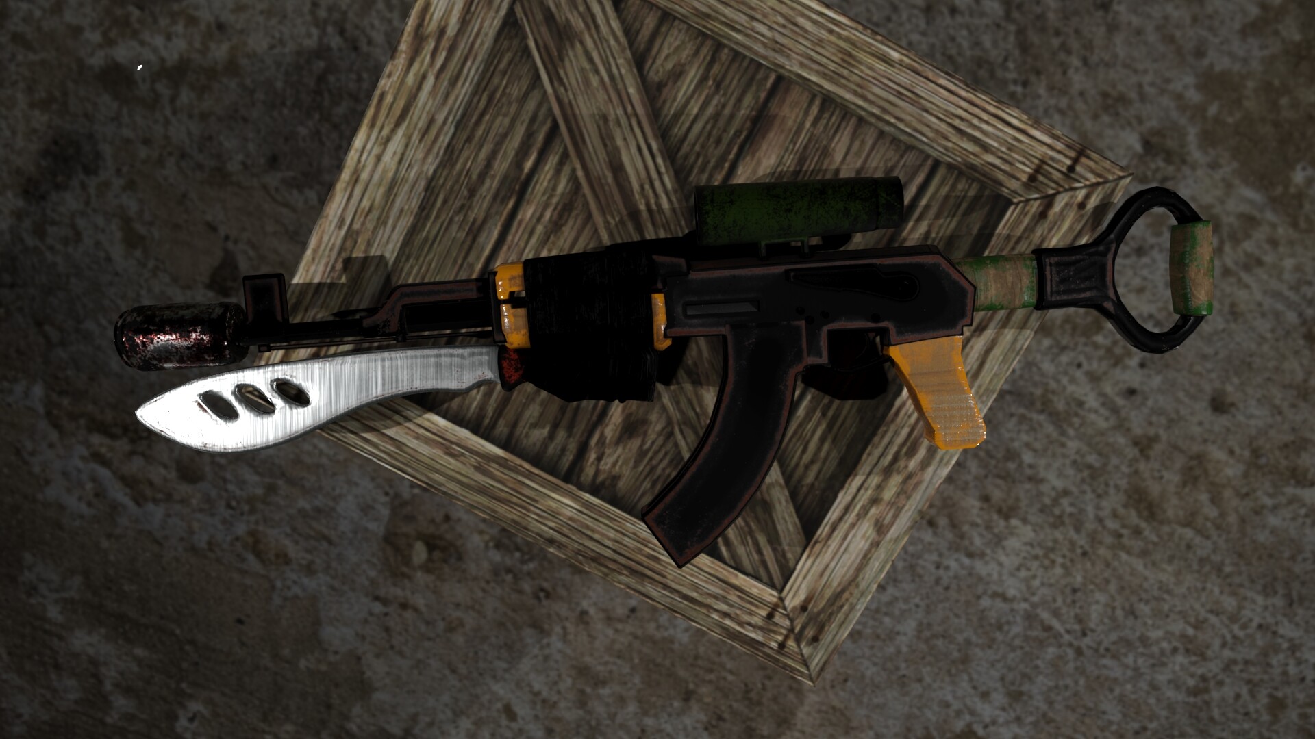 ArtStation - Post Appocalyptic AK-47