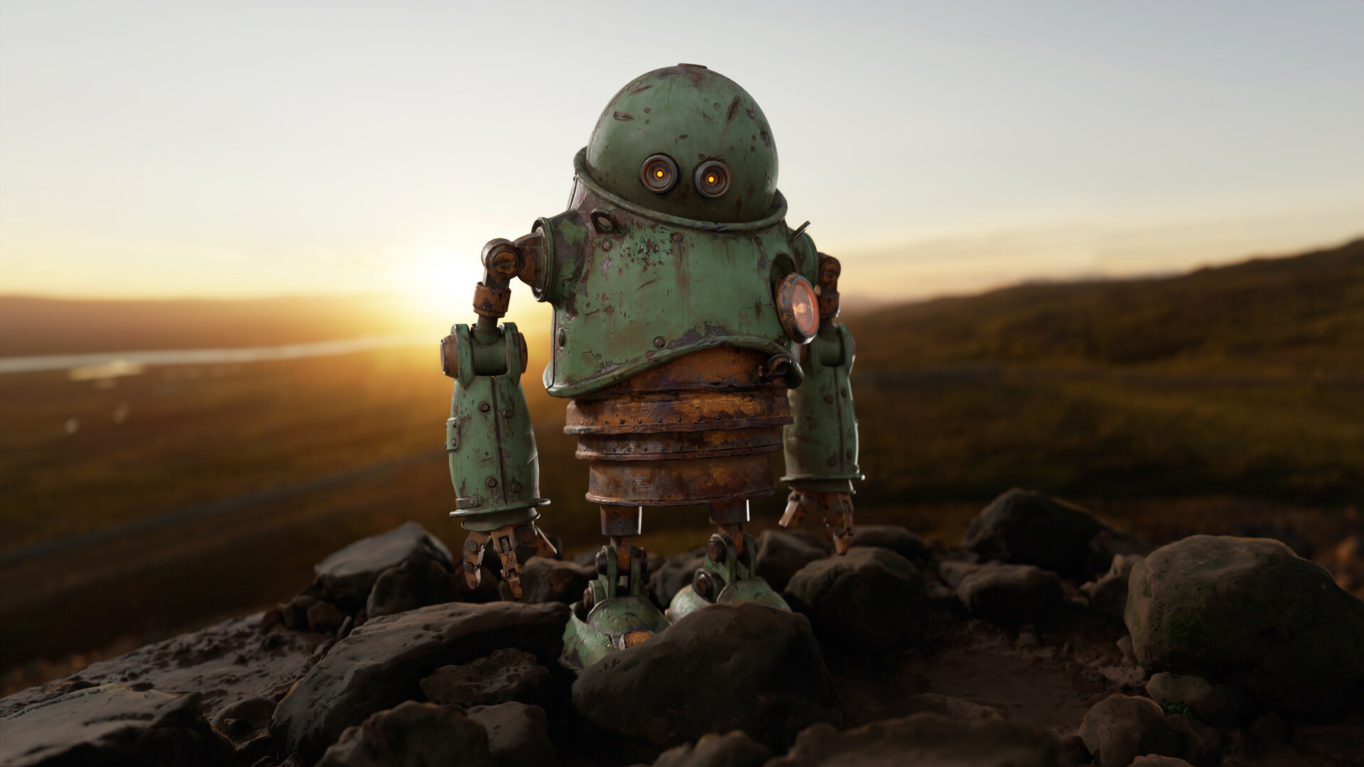 ArtStation - PBR Rusted Robot