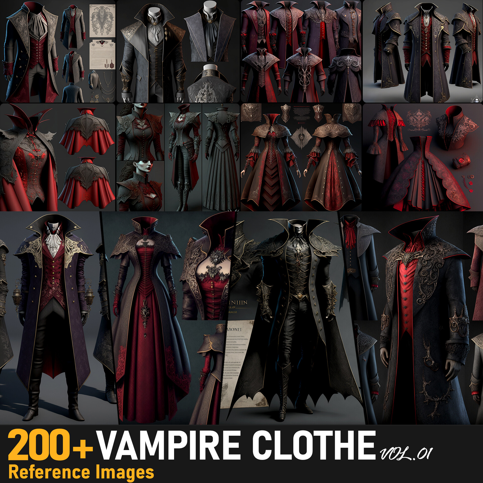 ArtStation - Vampire_Clothe_VOL.01