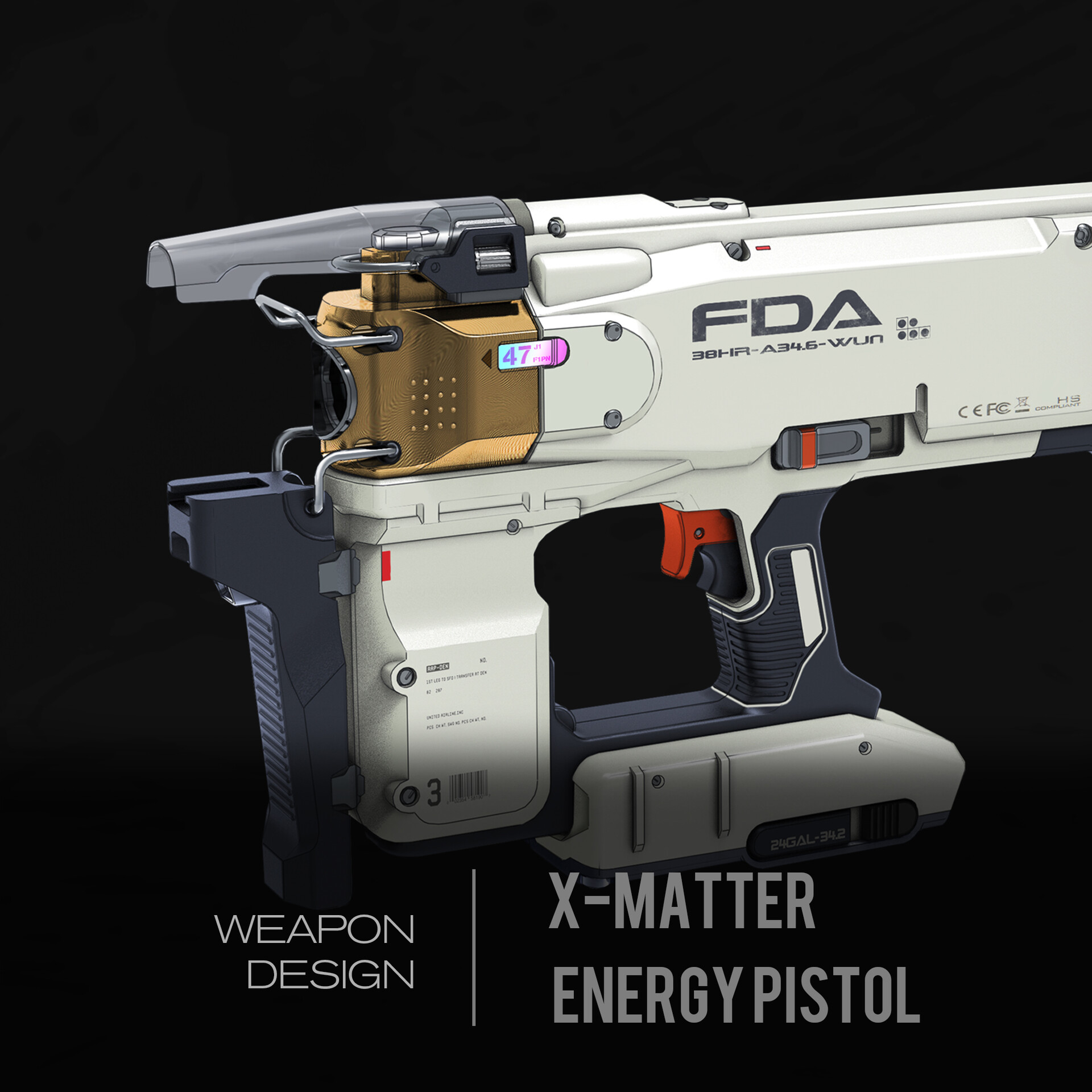 ArtStation - X-matter energy pistol