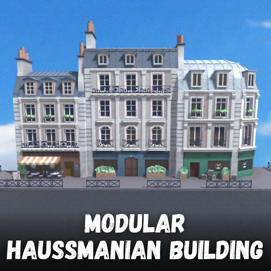 ArtStation - Modular Haussmanian building