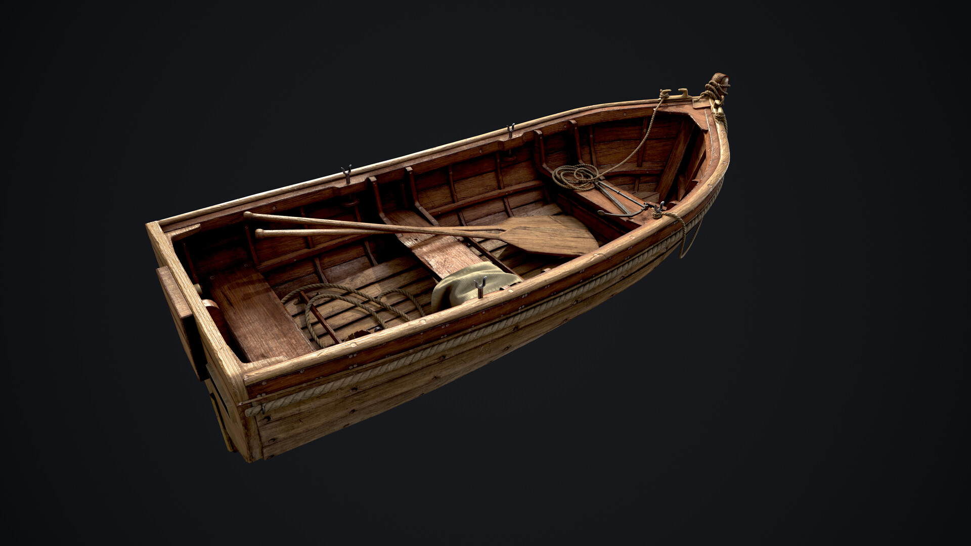 ArtStation - Clinker Rowing Boat