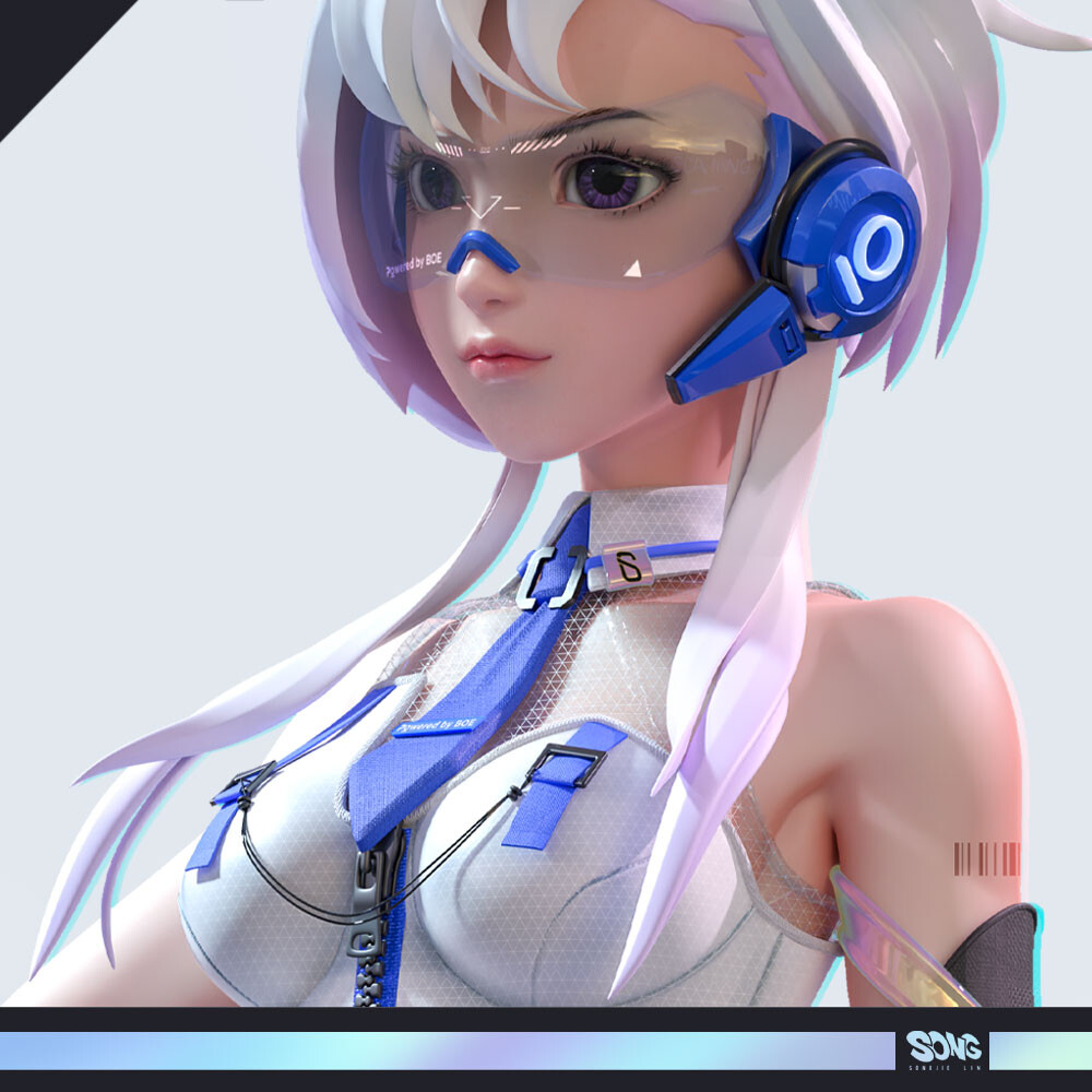 ArtStation - screen girl concept