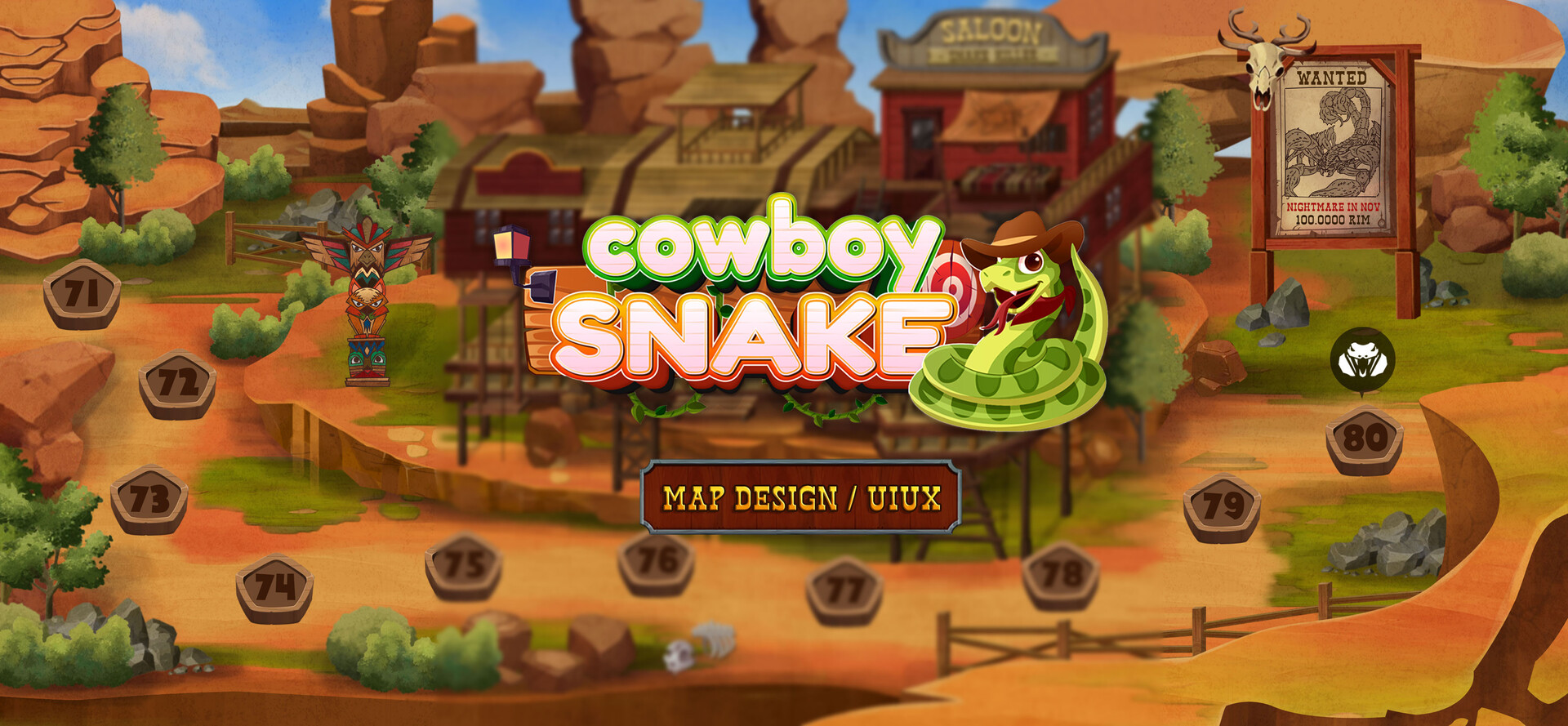ArtStation - COWBOY SNAKE_ MAP DESIGN and UIUX
