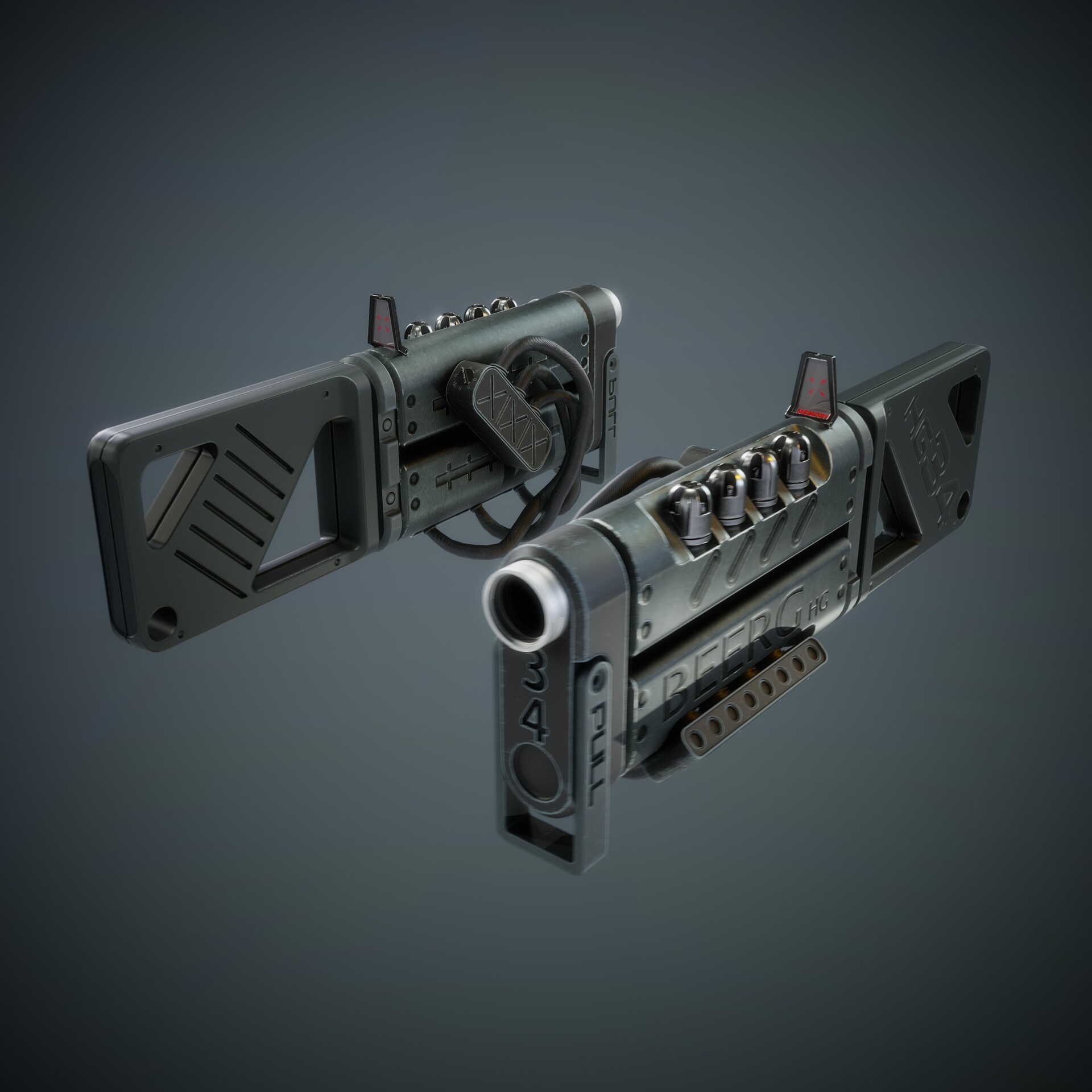 ArtStation - CYBORG GUN TEX