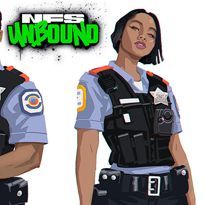 ArtStation - NFS Unbound - Stylised Police characters
