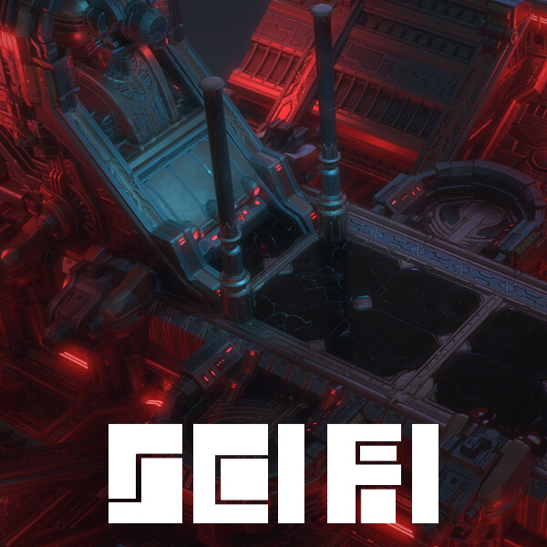 ArtStation - SCIFI: Isometric Hallway