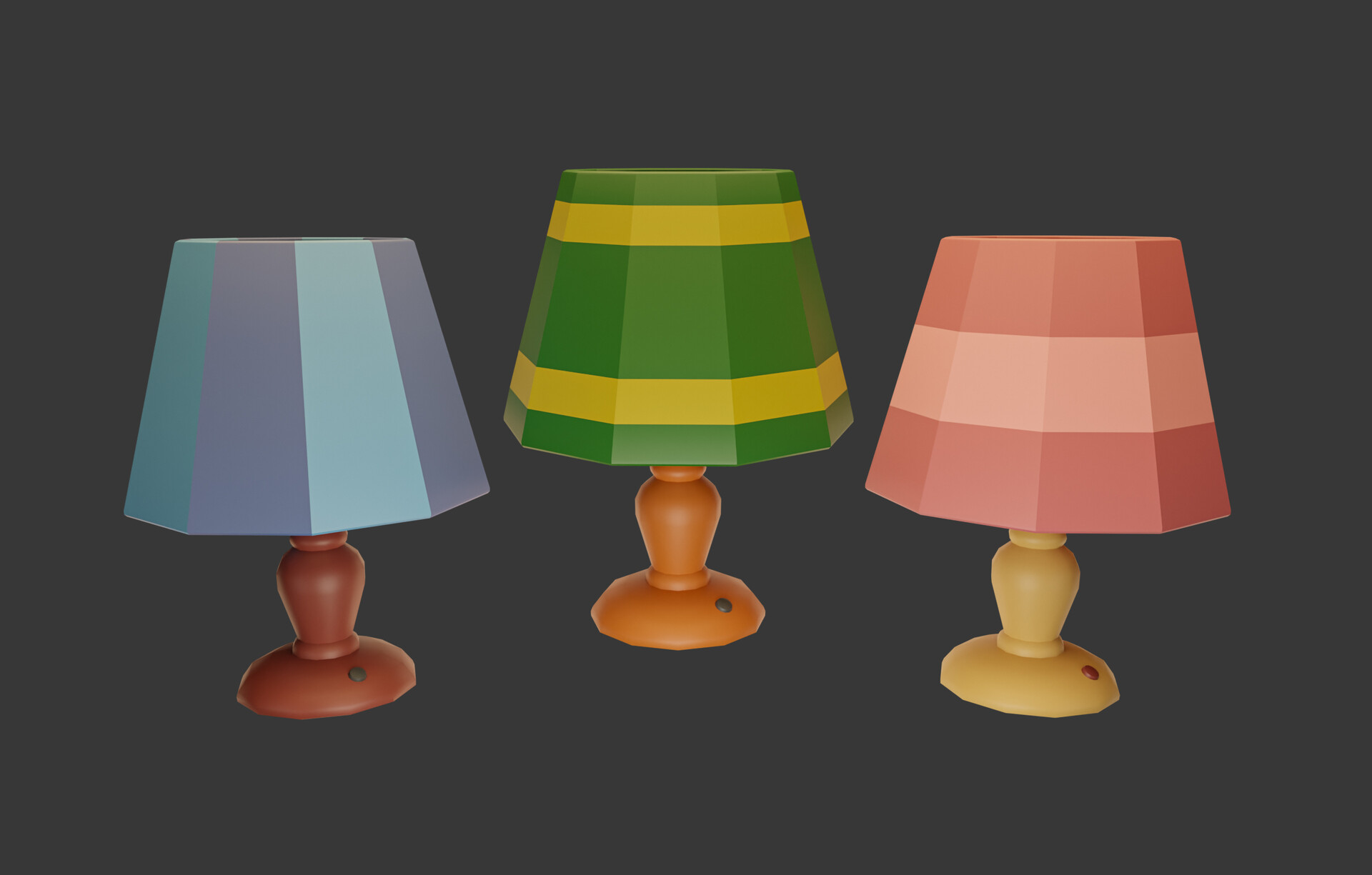 ArtStation - Stylized lowpoly lamp