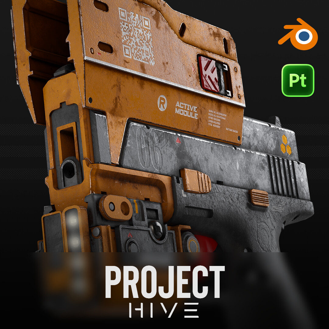 ArtStation - "HIVE" Non-Lethal Hand Gun