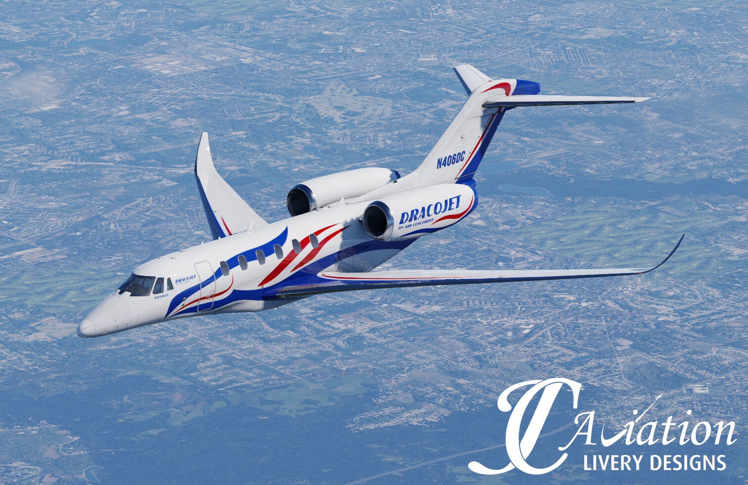 ArtStation - Dragon-Themed Business Jet livery (Cessna Citation X+)