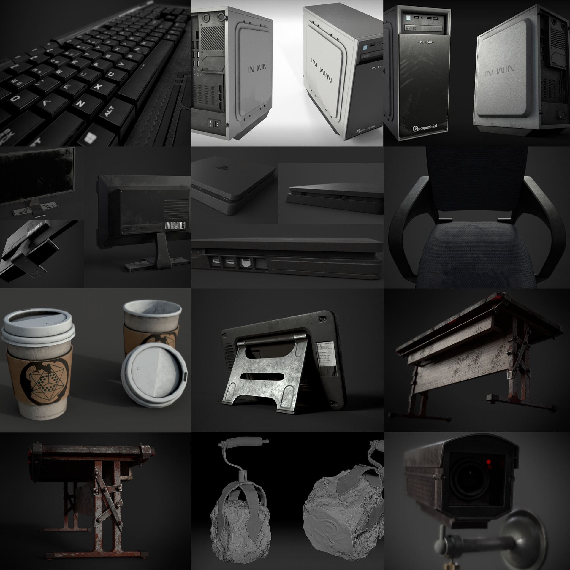 ArtStation - Rotting Office Props - VR Horror Game