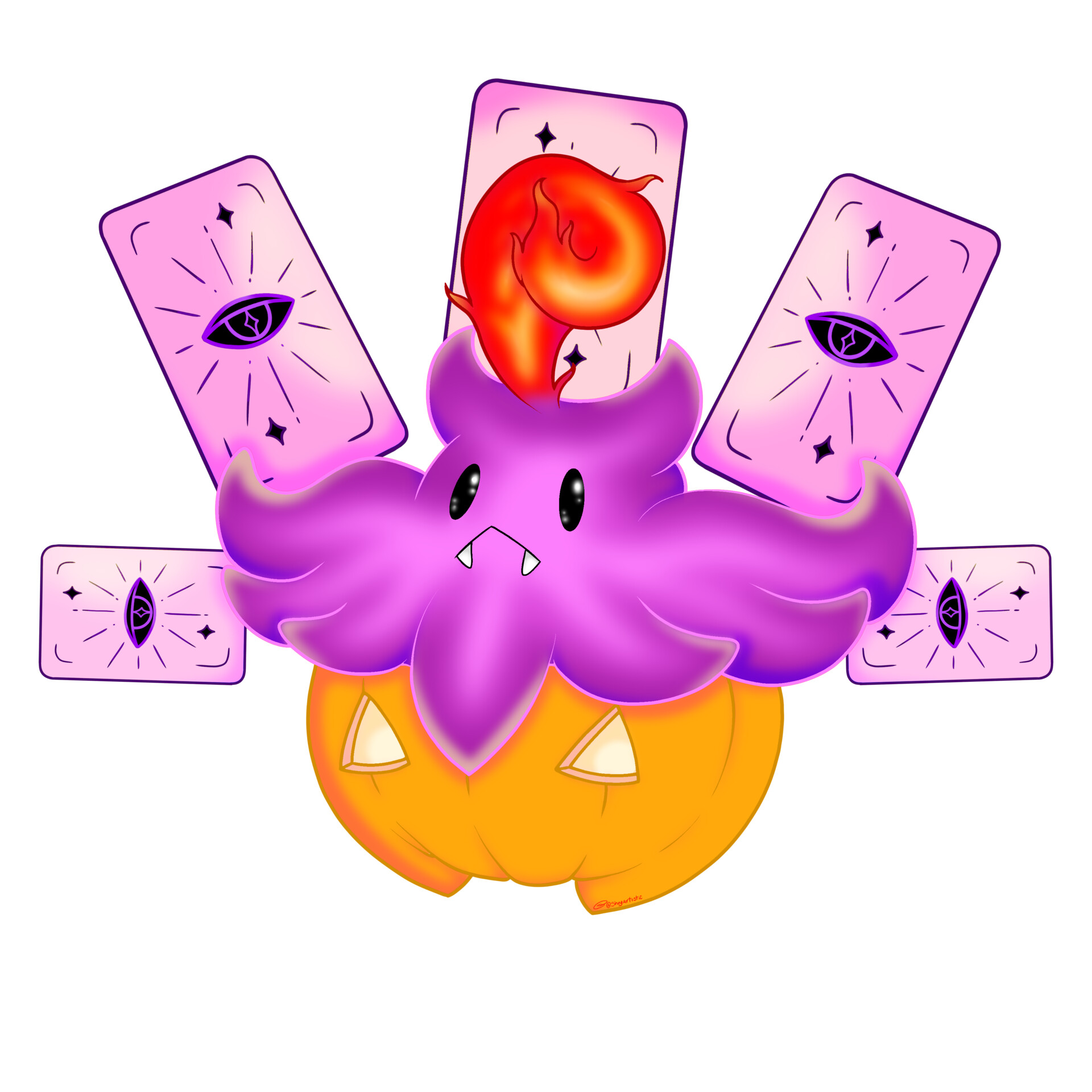 ArtStation - fire/psychic type pumpkaboo