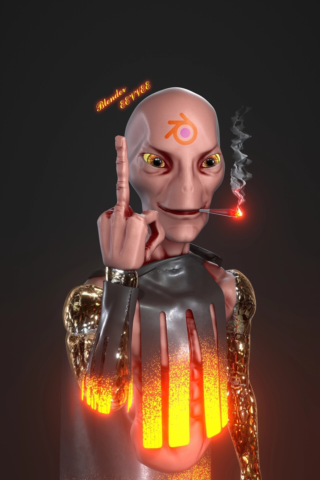 ArtStation - Blender Alien Bust