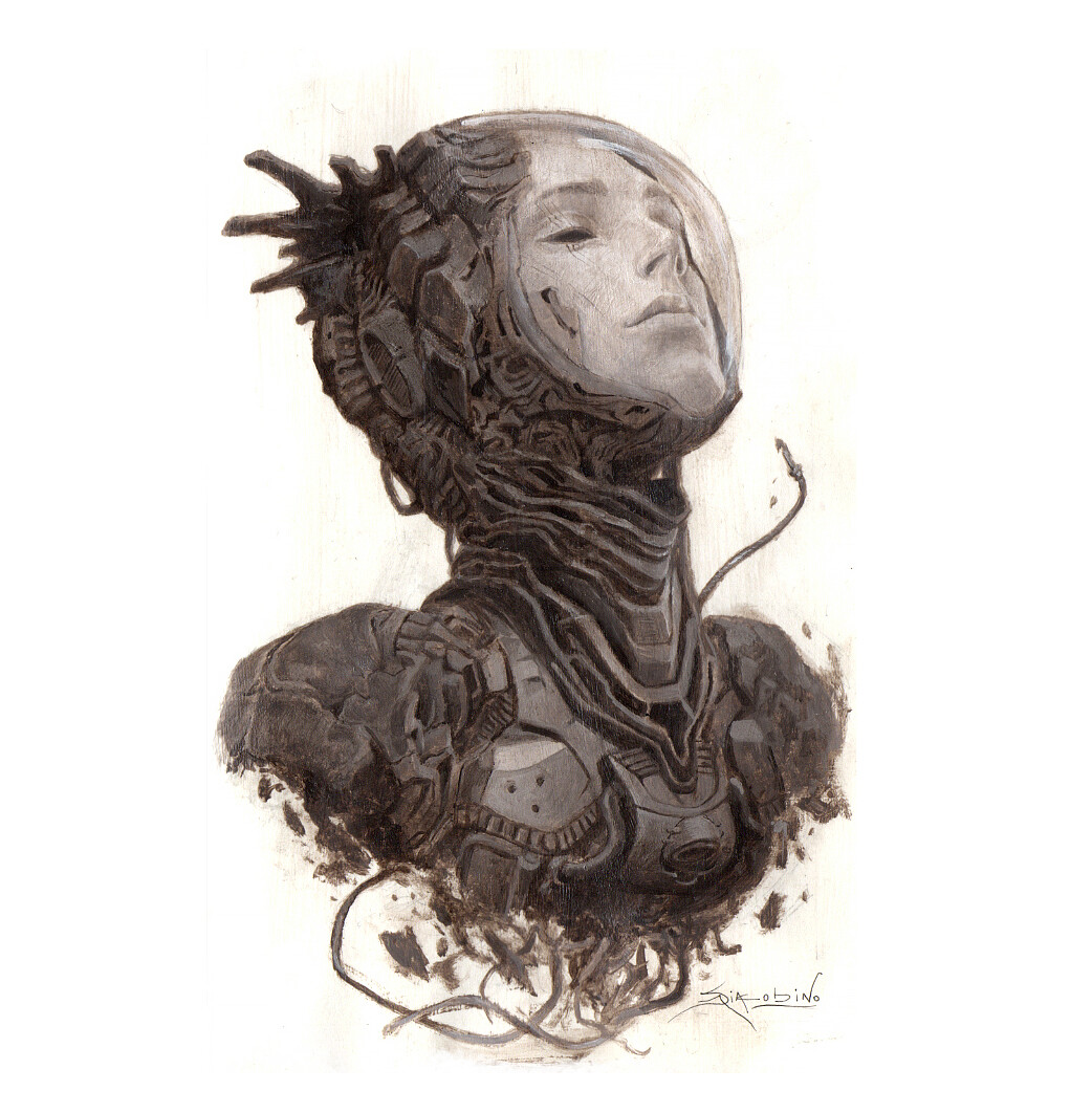 ArtStation - Helmet 3: Transhuman_Oil Painting_Unpublished_2020