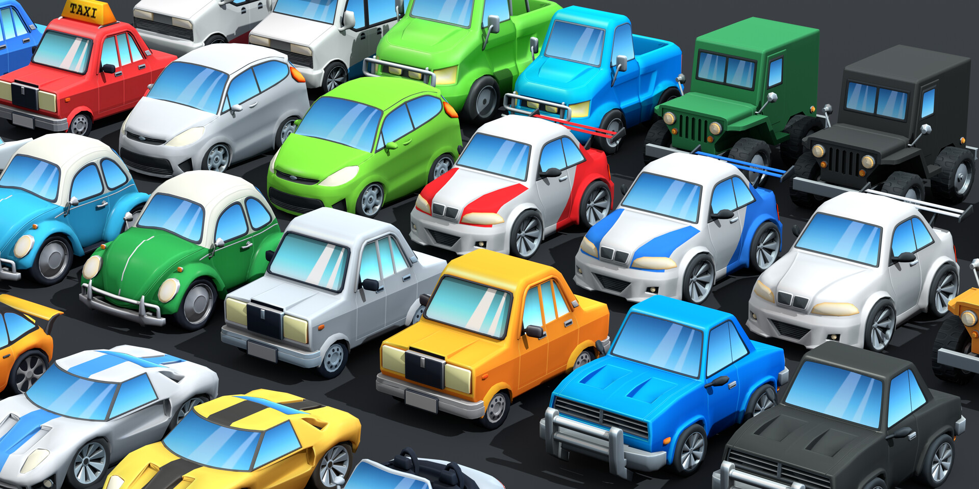 ArtStation - Low poly Cars for Mobile Game