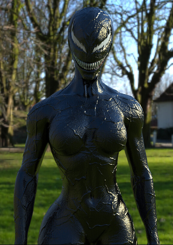 Artstation She Venom Fan Art 3d Modelling