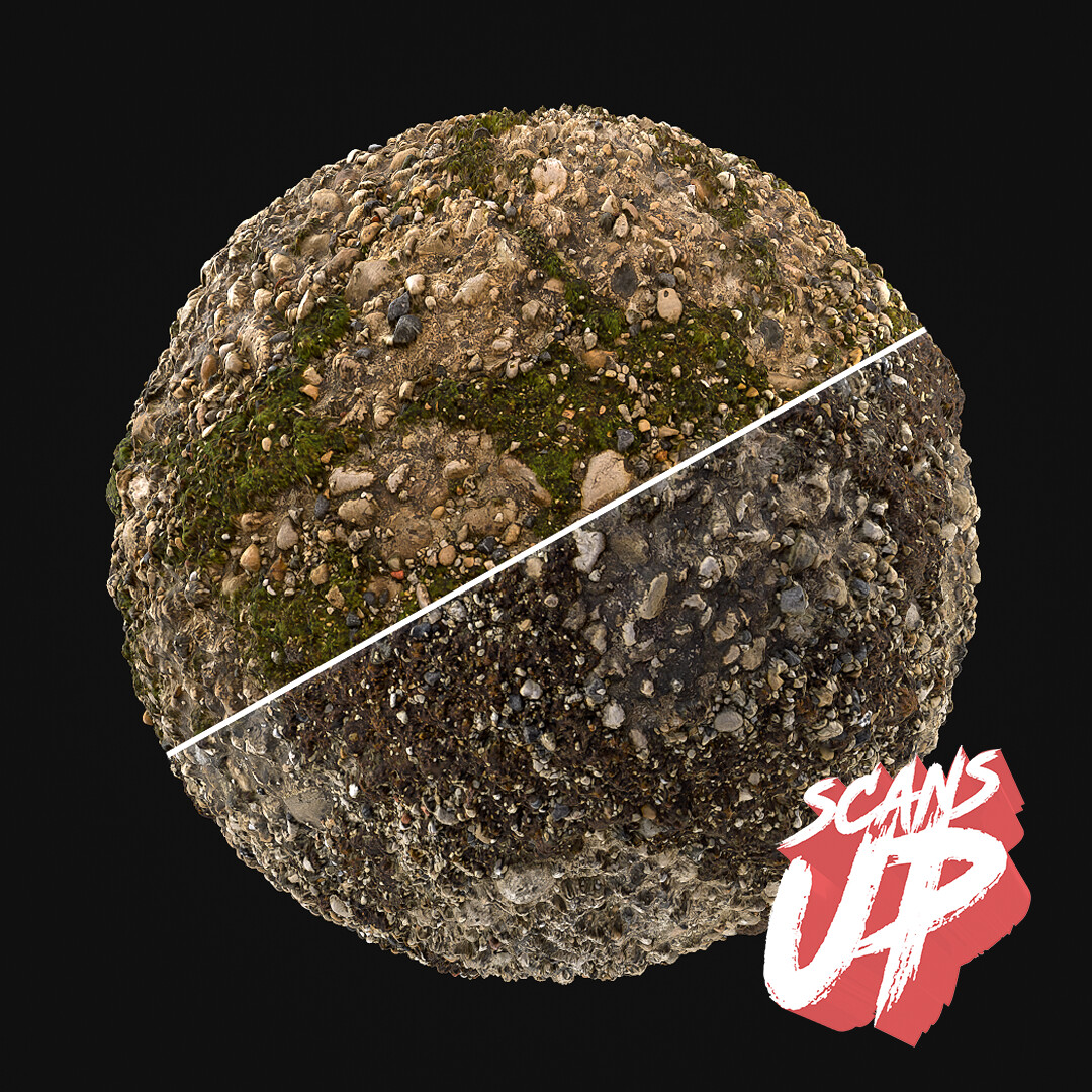 ArtStation - Concrete Mossy Photogrammetry