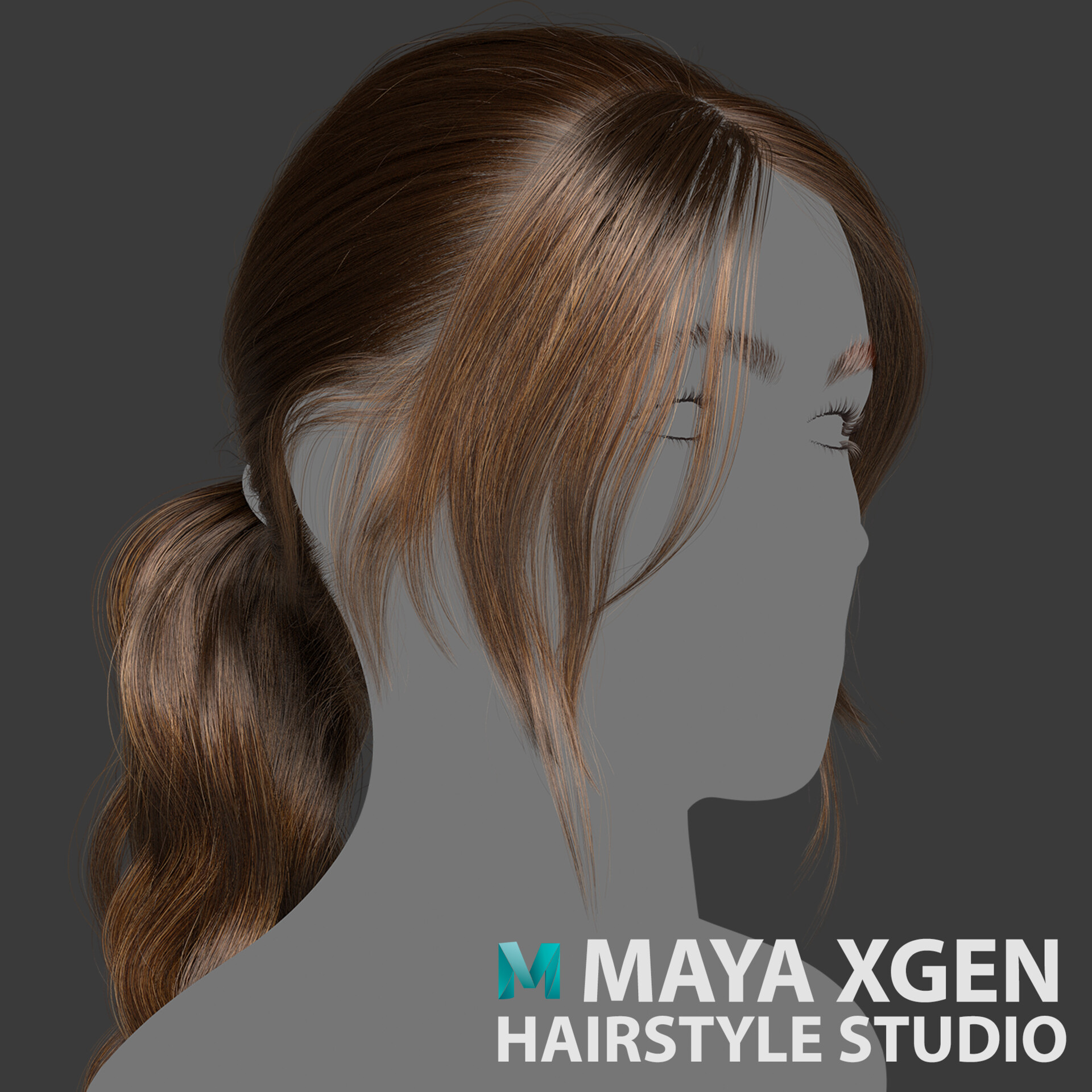 ArtStation - Hair study - ponytail