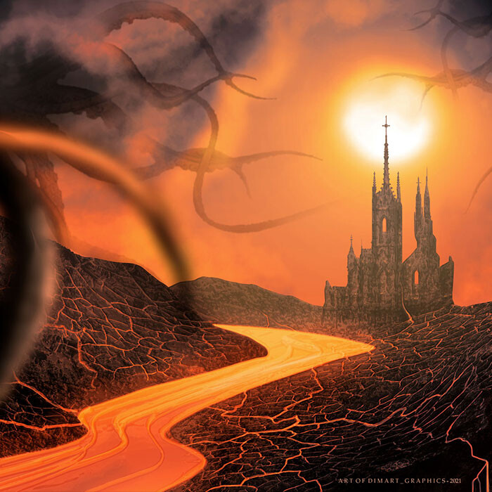 ArtStation - Dark fantasy landscape - doomsday