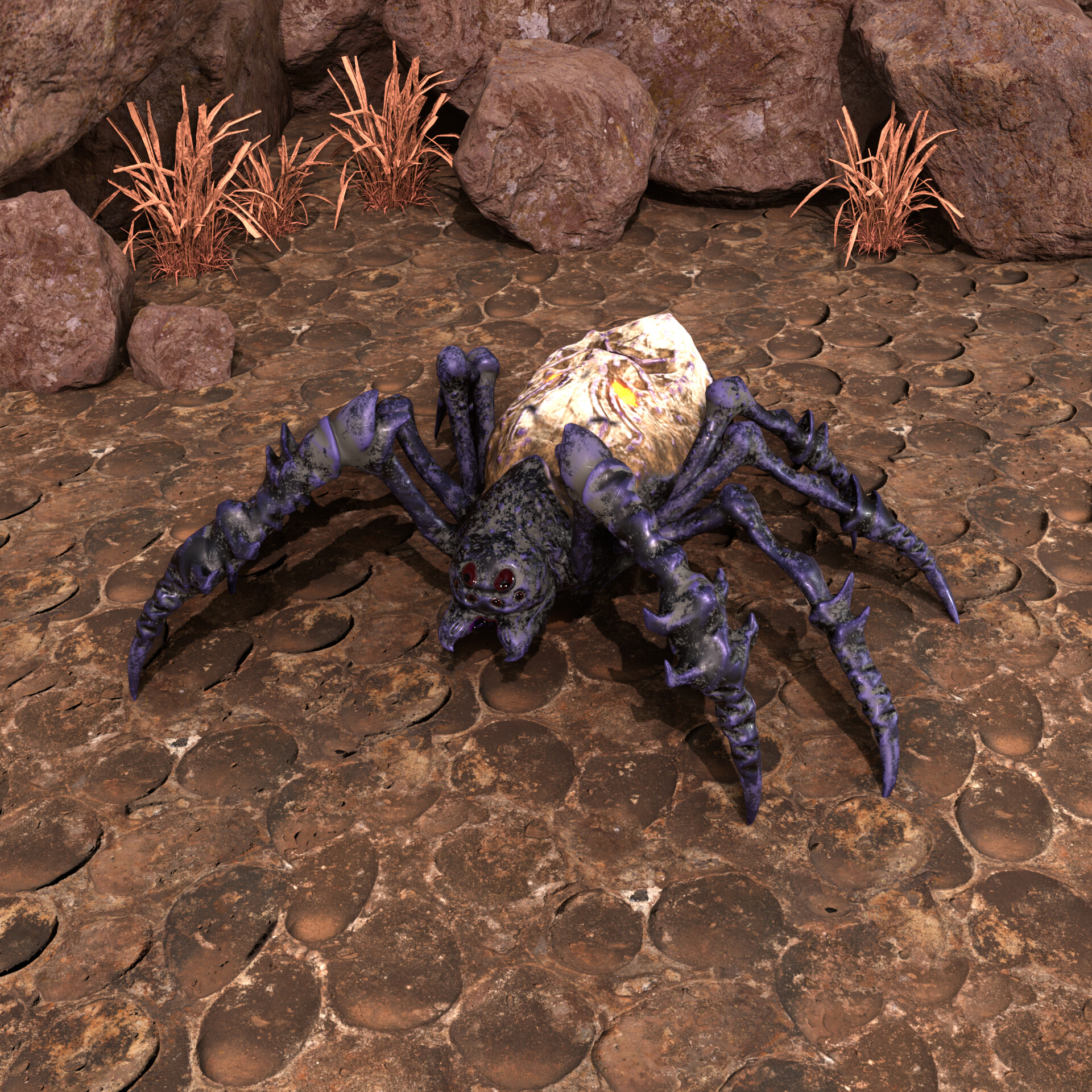 ArtStation - Giant Spider - The Demon Face - Ngchipv