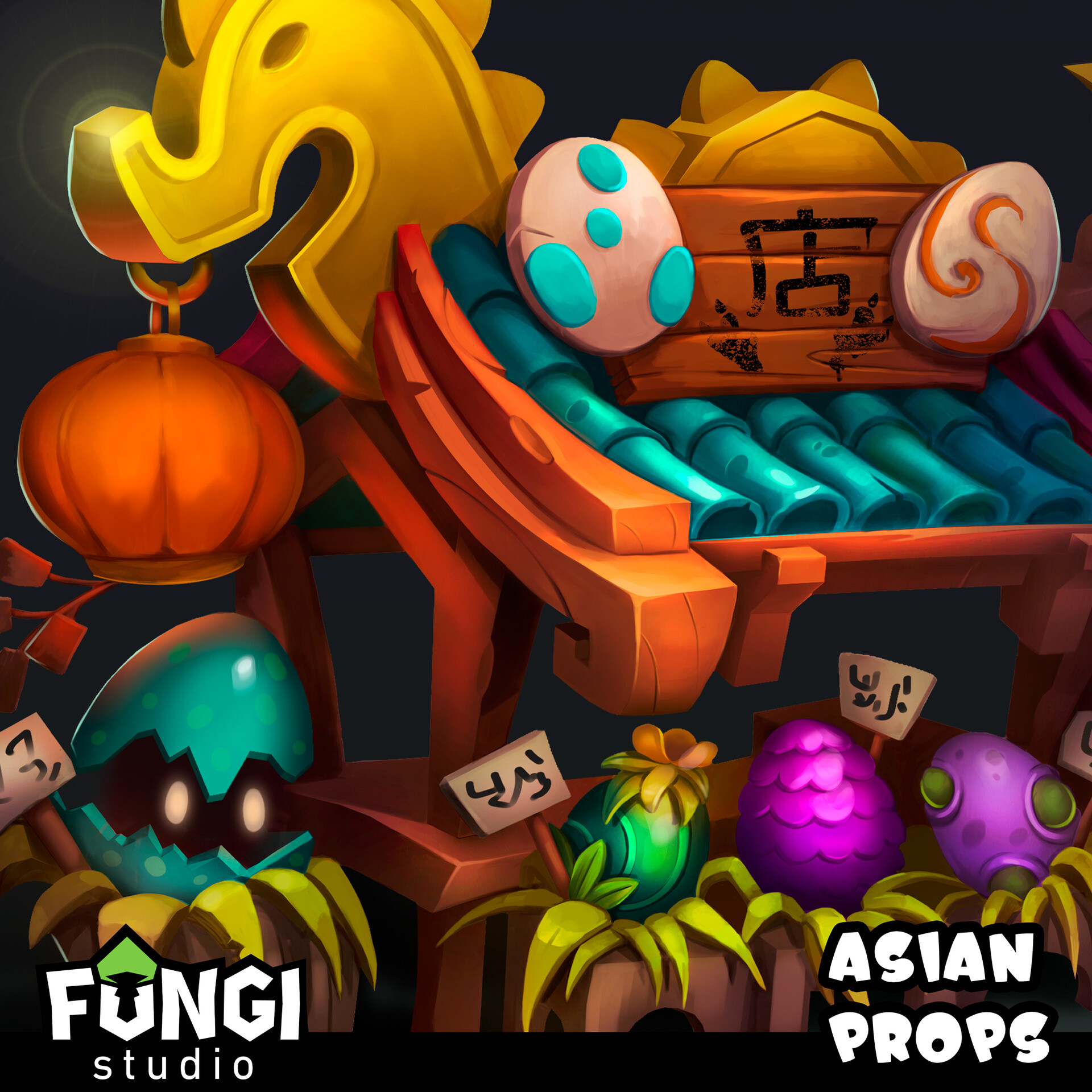 ArtStation - Asian game props